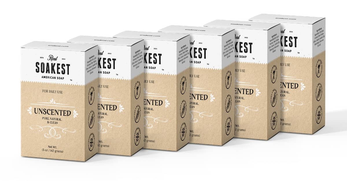 Unscented Natural Bar Soap | Original Unscented Bundle - Soakest